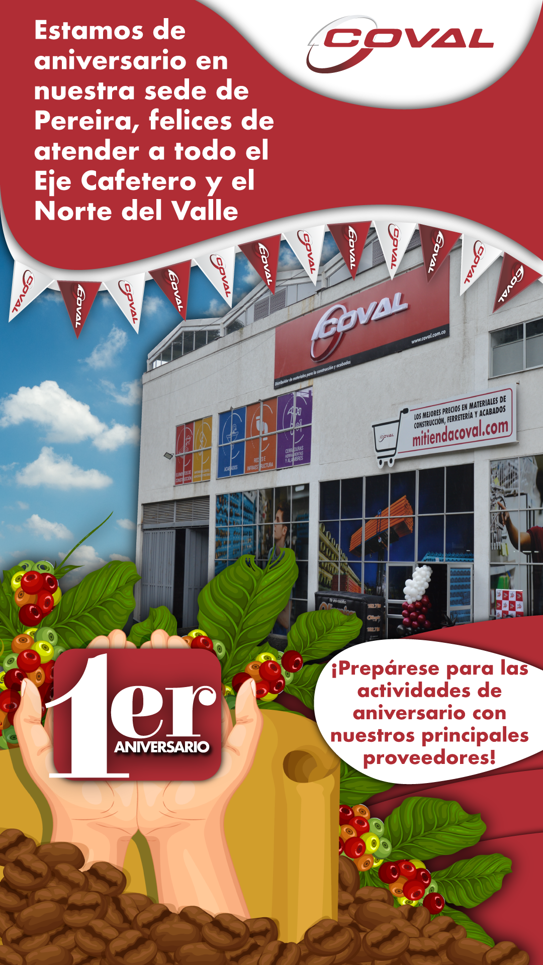 En Pereira estamos de fiesta por el primer aniversario de nuestra sede – Coval Comercial S.A.S